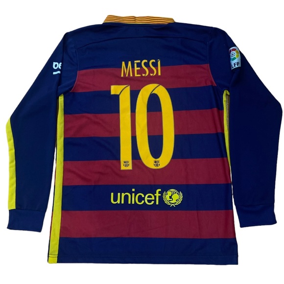 Nike | Shirts | Barcelona 252016 Messi Long Sleeve Home Kit Soccer ...